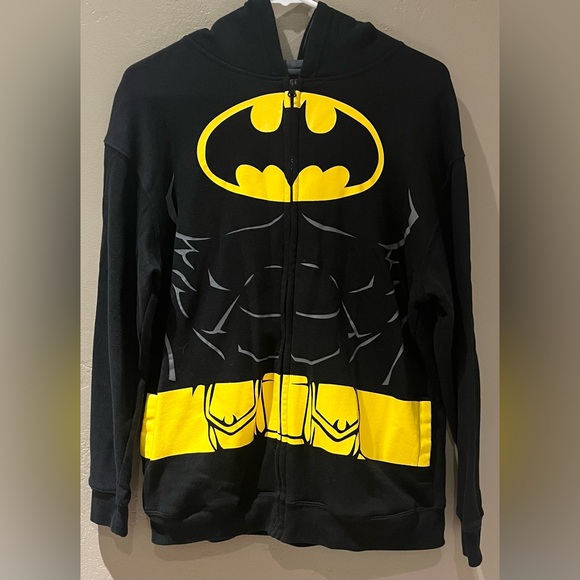 Costumes | Batman Zippered Hoodie Sweatshirt Costume Size Boys Xl ...